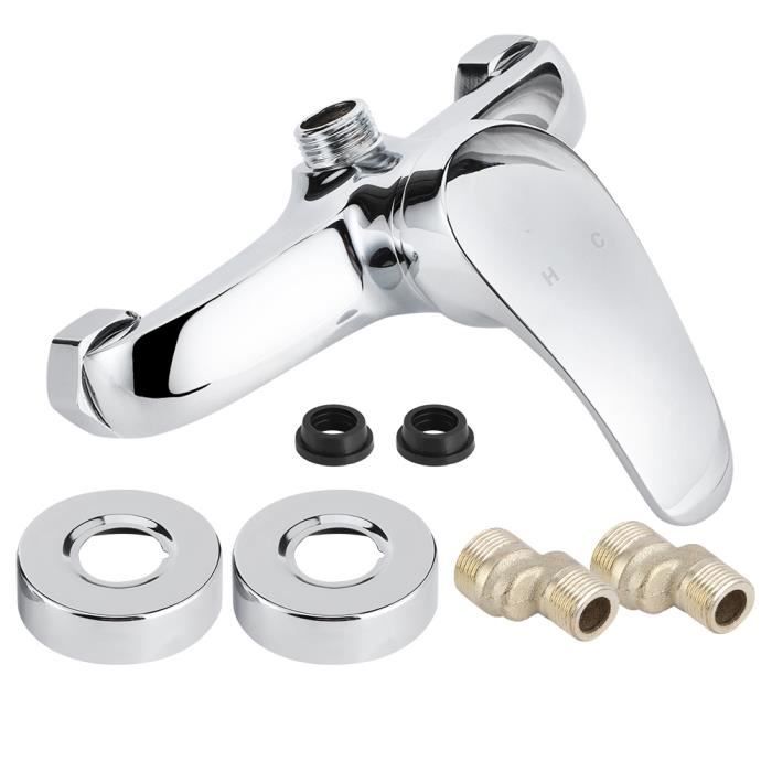 EJ.life Valve de douche Robinet de douche de salle de bains en cuivre ...