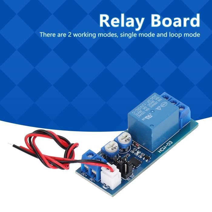 Carte de retard Module de relais Carte de temporisation réglable Modes ...