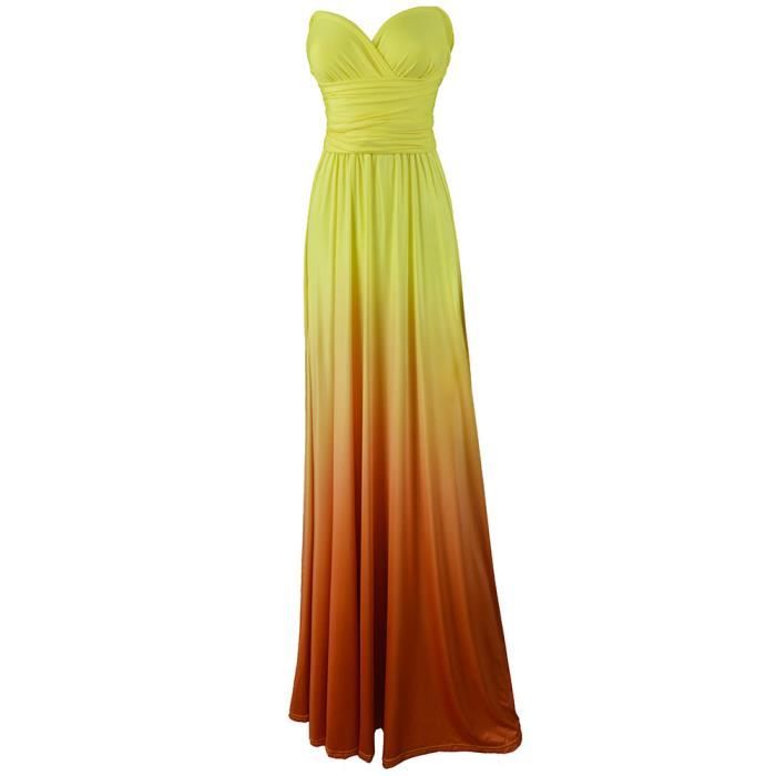 Robe de soirée Crossover Backless Sexy Strap Ombre Dress Robe de bal ...