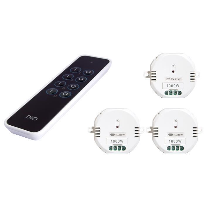 CHACON Kit 3 modules DiO 1000 W avec télécommande 3 canaux - Cdiscount ...