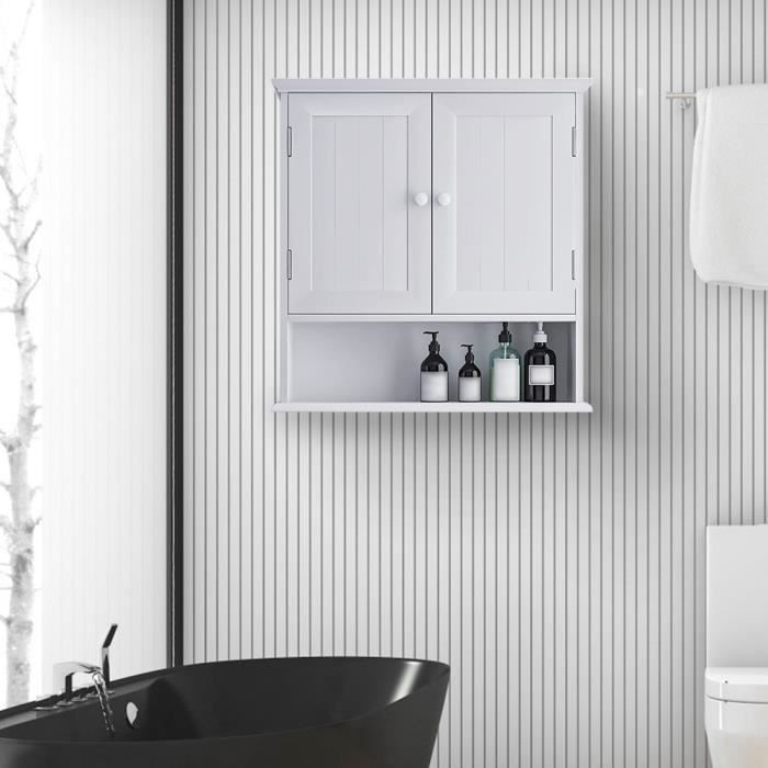 HSTURYZ Placard Mural Armoire Salle de Bains Design Moderne Meuble de ...