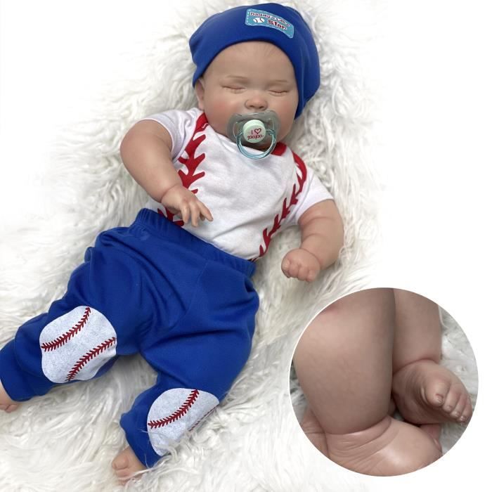 Poupée bébé nouveau né de 20 pouces mignon petit bébé endormi cadeaux pour enfants PAINTED HAIR ...