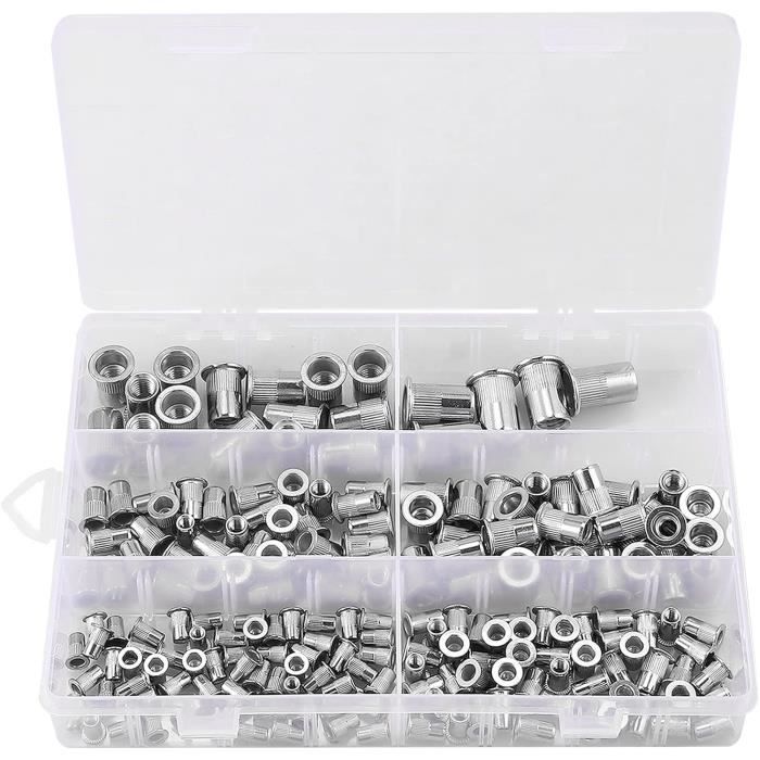 Écrou À Sertir, 200Pcs Rivet Écrou À Sertir En Acier Inoxydable Insert ...