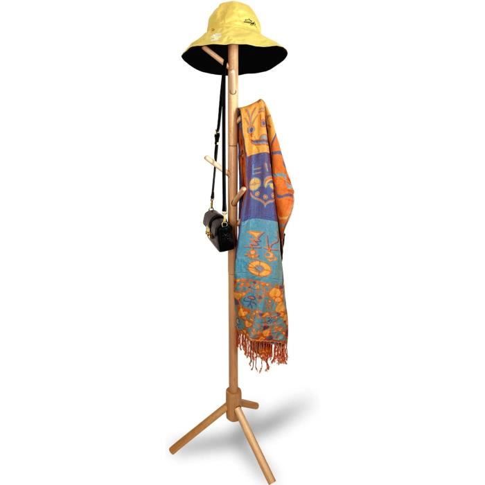 Porte-Manteau Autoportant, Facile à Monter, Support eois de Hêtre, 8 ...