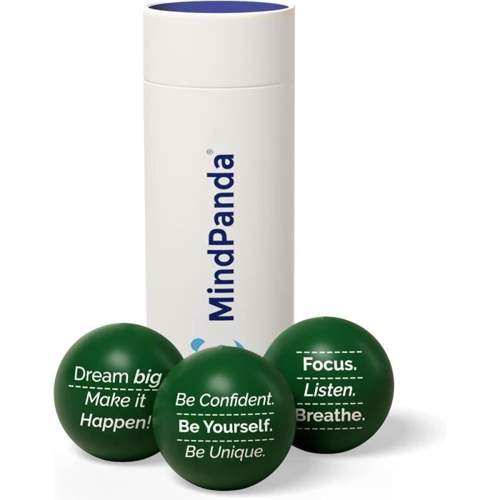 MindPanda 3X balles Anti-Stress Motivation Positive La Balle Anti ...