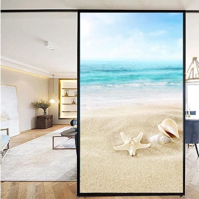 Film Occultant Fenêtre Conque d'étoile de mer de Plage Blanche e Film ...