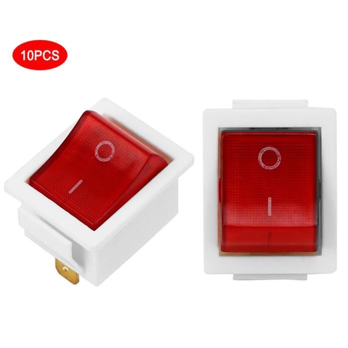 TMISHION Bascule On‑Off KCD3 Interrupteur à Bascule à 3 Broches 2 ...