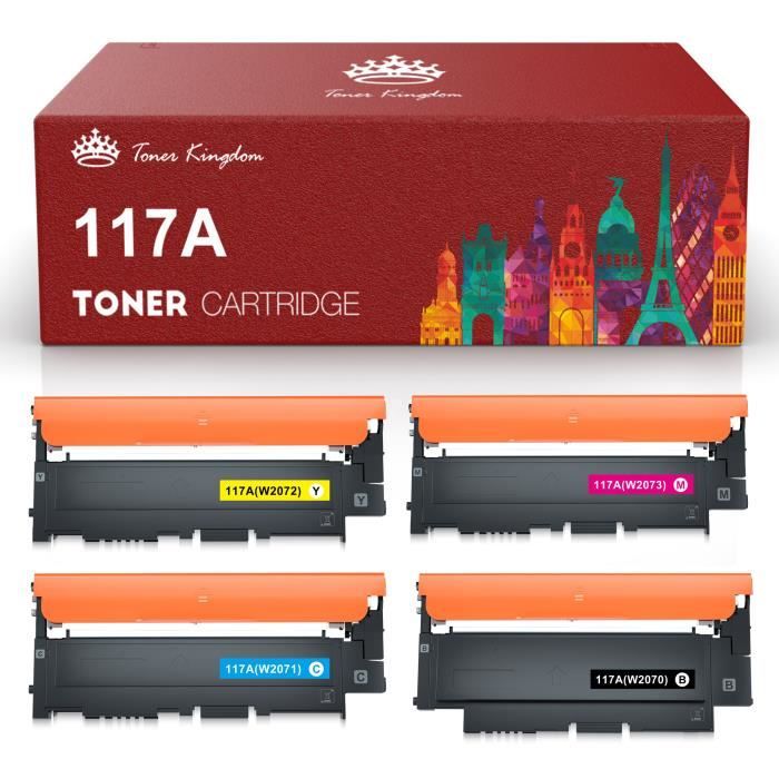 TONER KINGDOM 4-Pack Cartouche 117A de Compatible pour HP Color Laser ...