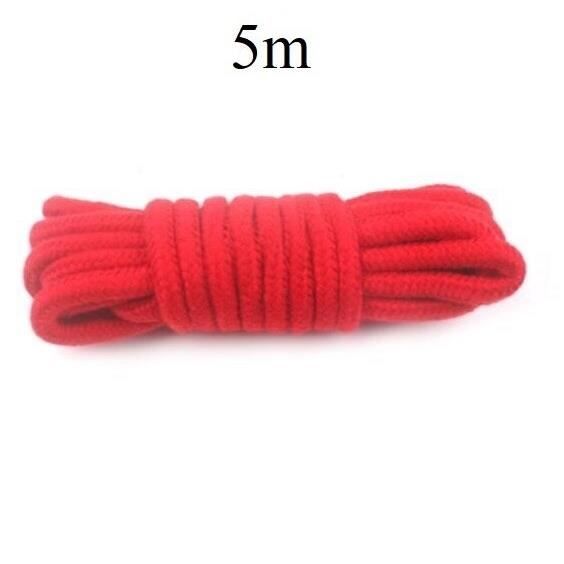 CORDE DE CONTRAINTE,Red 5m--Menottes en corde de coton doux, 4 couleurs ...