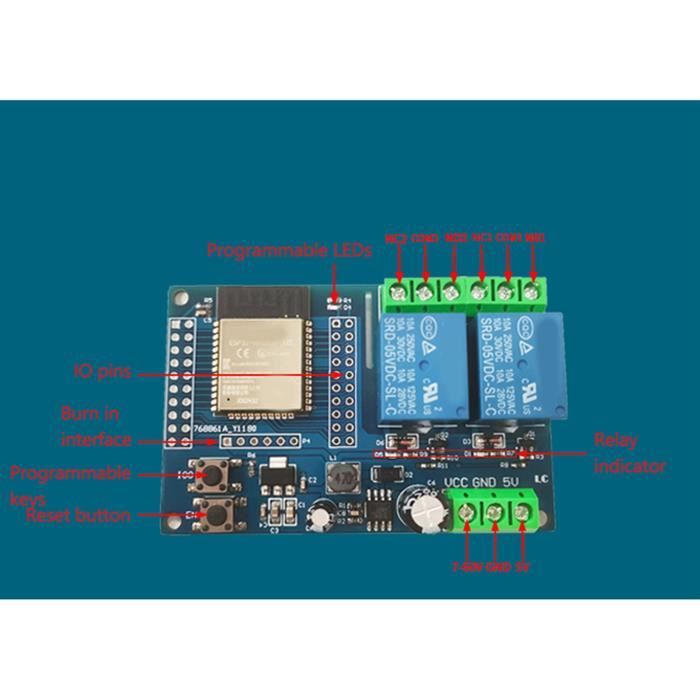 Carte de relais Module de Relais WiFi TOI APP Control pour Système ...