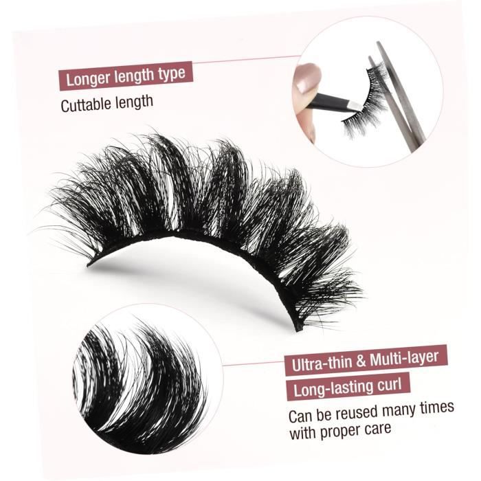 14 Paires De Cils Cils Réalistes En Vrac Faux Cils Naturels Pour Femmes ...