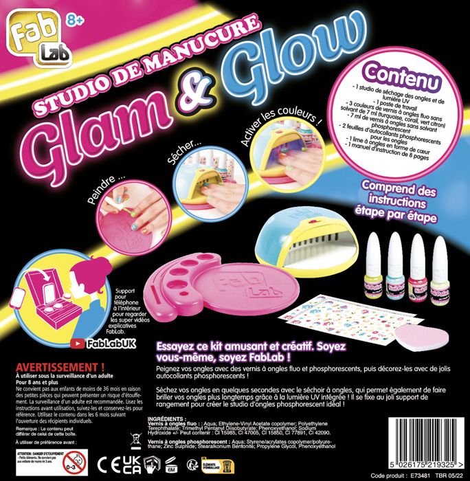 Fab Lab - Coffret Onglerie Deluxe Glow In The Dark Fab Lab - Cdiscount ...