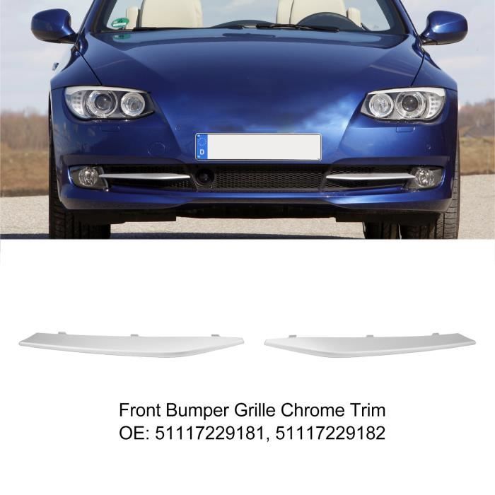 Pwshymi Garniture chromée de calandre de pare-chocs 2 pièces calandre ...