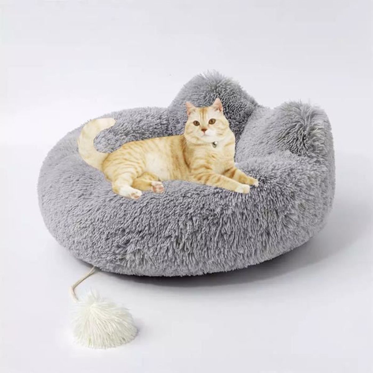 Lit moelleux rond pour Chat et Chien Lavable avec coussin , Chat ...
