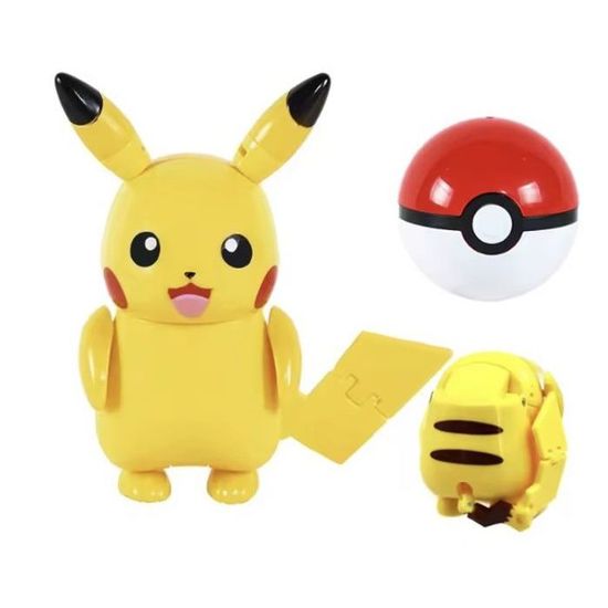 Figurine Pikachu Transformer + Pokéball – Jouet Pokémon Articulé ...