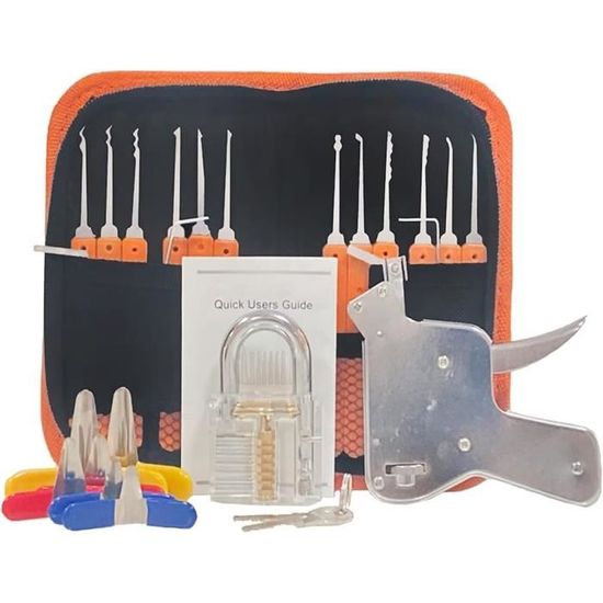 27 Piece Lock Picking Set With Zipper Bag, Lock Pick Gun And 6 Piece ...