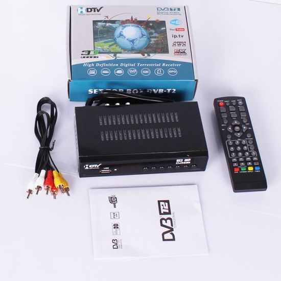 Décodeur Numérique HD DVB T2 TV Tuner Support H.264 1080P Récepteur ...