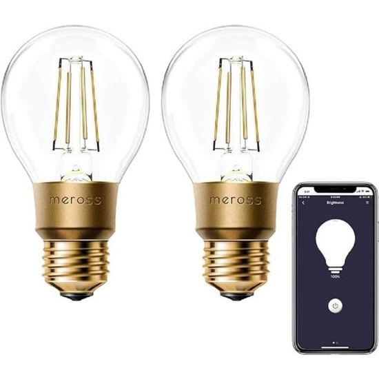 Ampoule Connectée Wifi, Lot De 2 Ampoules Edison Led E27 Compatible Avec Alexa, Google Home Et ...