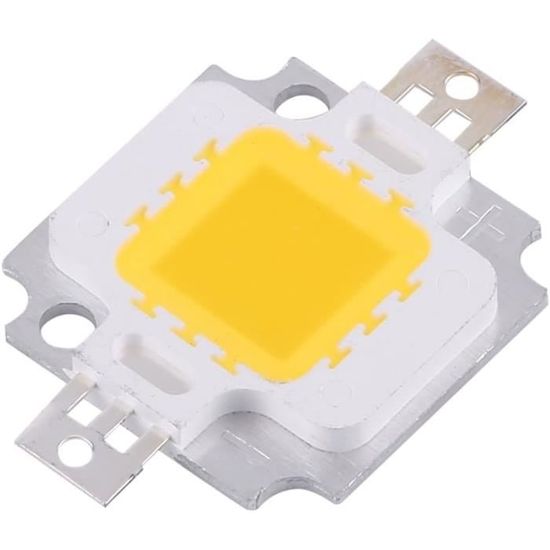 Smd Puce Cob Lumière 10Pcs Dc 9 À 12V 10W Led Smd Puce Cob Led Perles De Lumière Intégrées ...