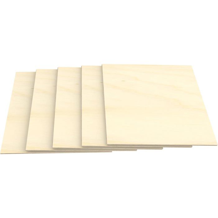 AUPROTEC 5x A3 Feuille de Contreplaqué 5mm Bouleau (297 mm x 420 mm ...