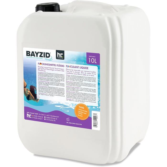 Höfer Chemie BAYZID 1 x 10 litres Floculant Liquide pour Piscine ...