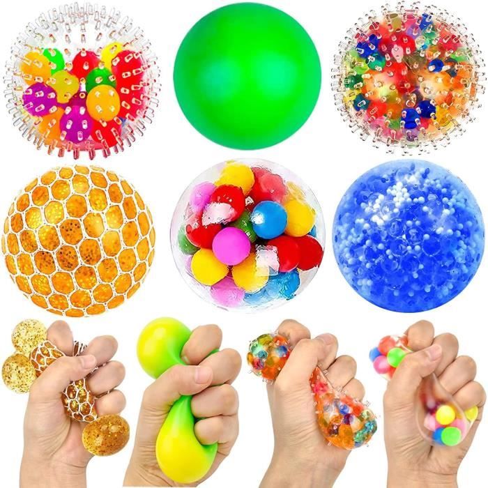 Balles Anti-Stress Enfant, 6 Pcs Boule Antistress Balle Sensorielle ...