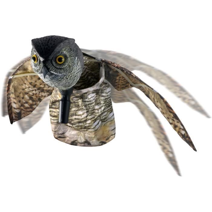 Épouvantail Naturel Faux Chouette Avec Des Ailes Mobiles - Effraie Les ...