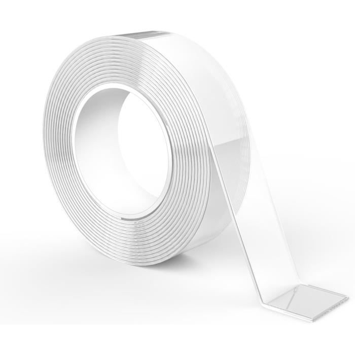 Double Face Extra Fort, Scotch Transparent Double Face, Nano-Ruban Lavable et Réutilisable, 3 ...