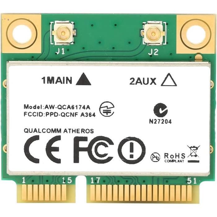 Carte réseau sans Fil QCA6174A Carte réseau sans Fil intégrée Mini PCI ...