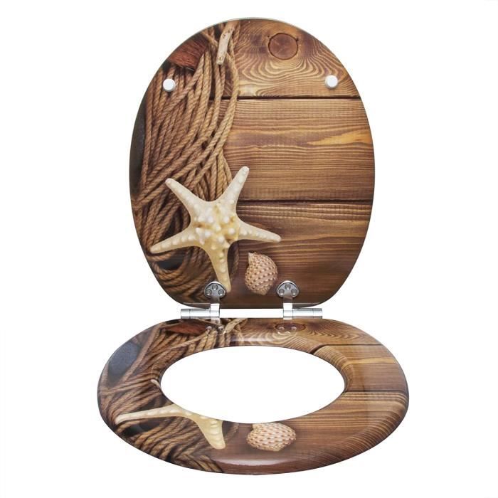 Abattant WC Siège de Toilette Couvercle WC Lunette WC Universelle ...