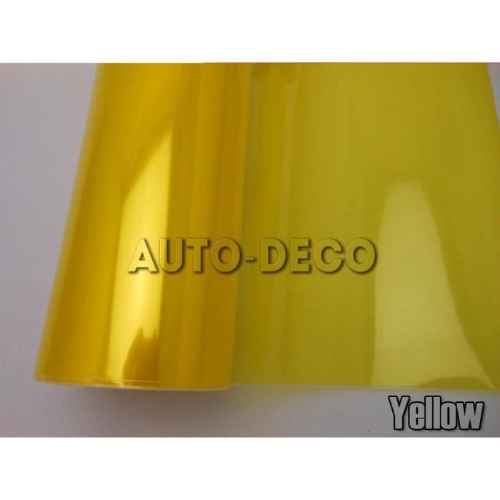 Yellow 30cm x 200cm -Autocollant en Film vinyle pour phare de voiture ...
