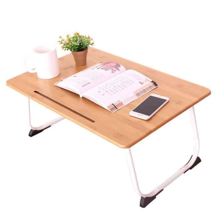 Plateau de Lit - Table de Lit Bois Pliable - Support Ordinateur ...