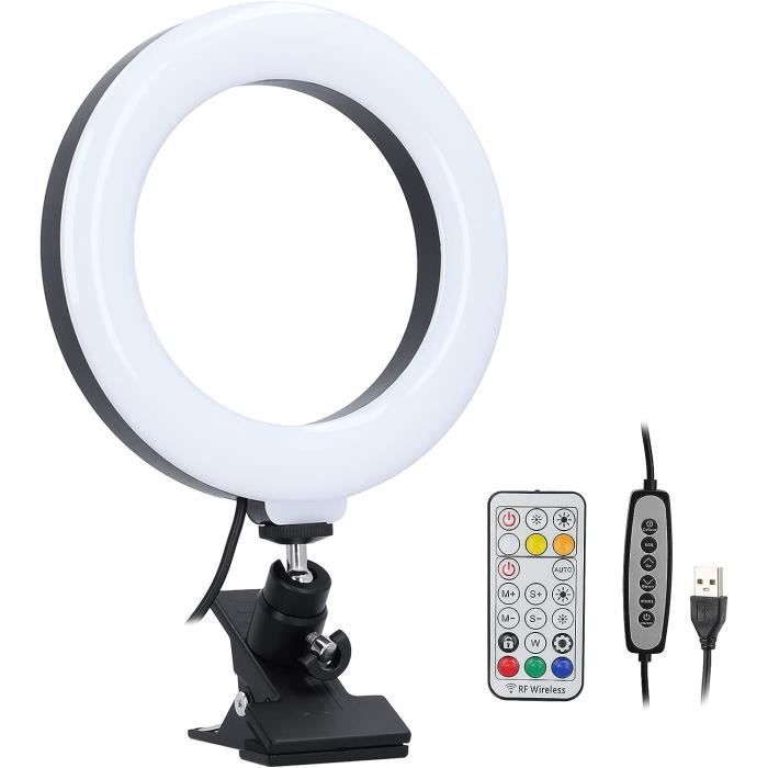 16Cm Led Usb Circle Light, Rgb Ring Fill Light Avec Support De Pince ...