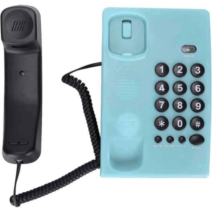 Téléphone Filaire,Téléphone Fixe,Téléphone Fixe,Sans Batterie,Couleur ...