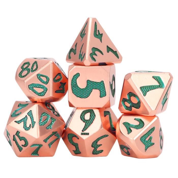 REN Ensemble de dés DND en métal, ensemble de dés DND en métal (Style ...