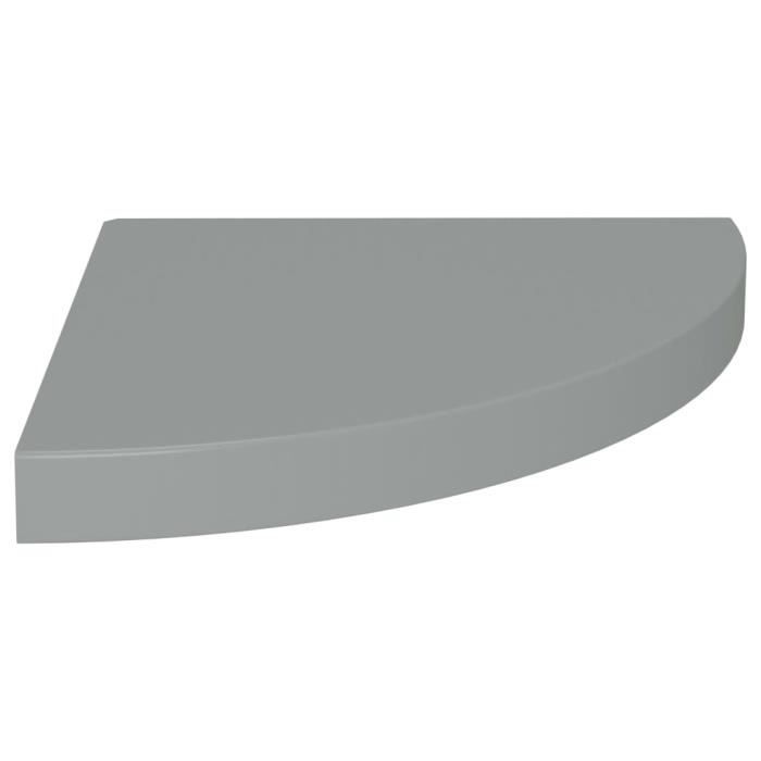 Dbaiyi-Ddis 323922 Floating Corner Shelf Grey 35x35x3,8 cm MDF DA007 ...
