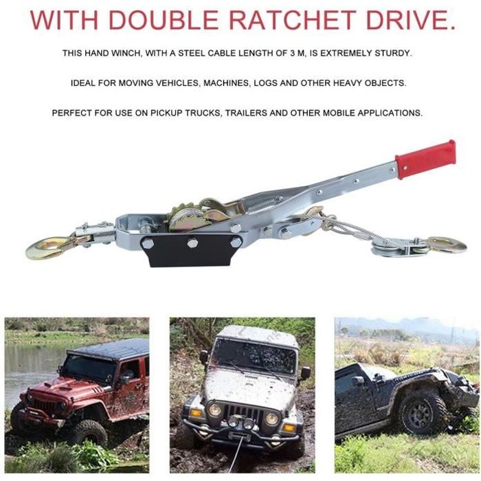 Tire fort 4 tonnes treuil manuel de halage - Cdiscount Bricolage