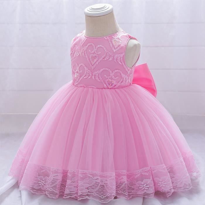 Robe Fille Enfants Princesse Performance Nouvelles Bouffantes - Rose ...