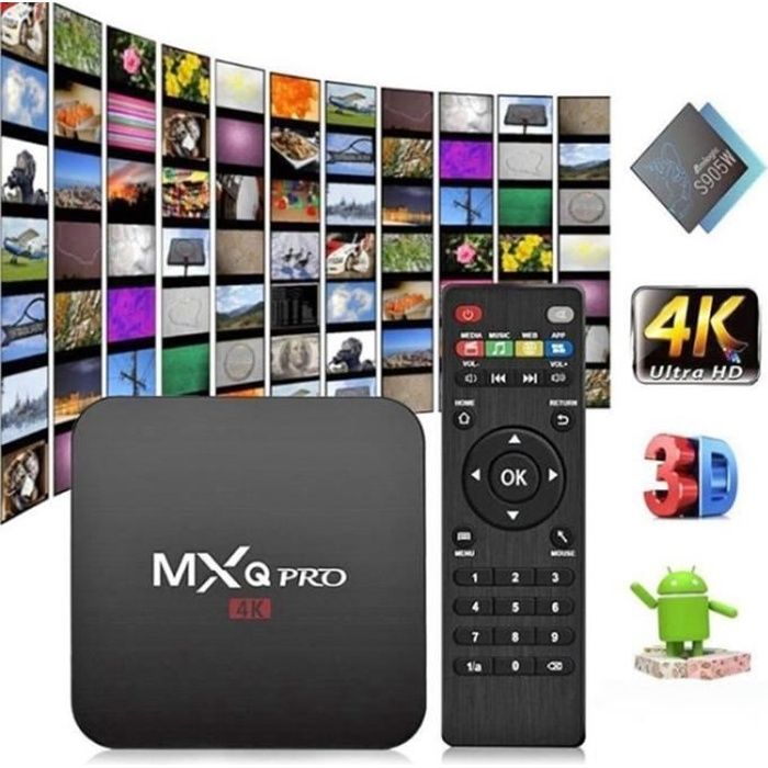 Mini Android TV Box Android 9.0 TV Box Amlogic S905X Quad-Core 1 Go ...