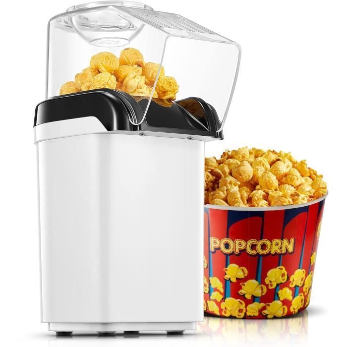 Machine À Pop Corn, 1200W Air Chaud Sans Gras Huile Popcorn Maker ...