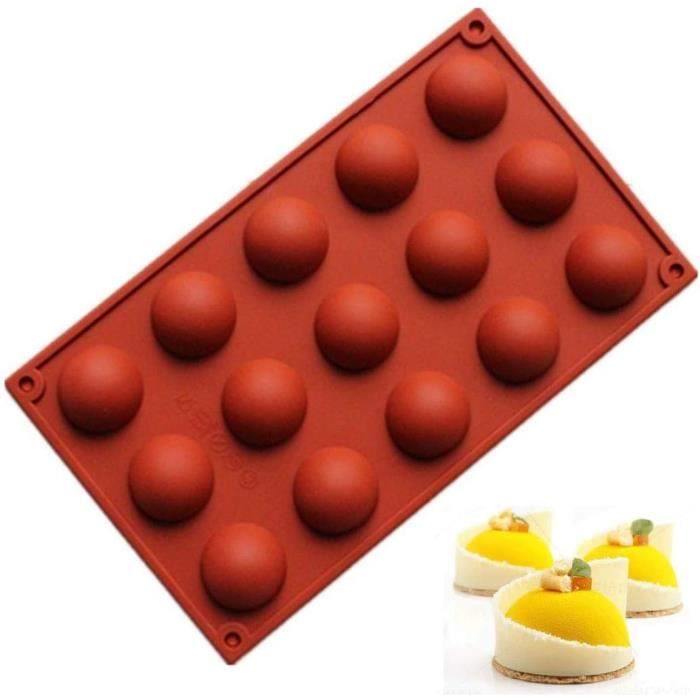 15 Cavités Moule En Silicone Dôme Demi Sphère Demironde, Flexible En ...
