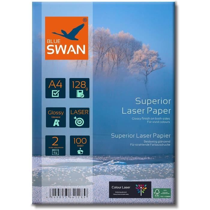 200 Feuilles A4 Superior Colour Laser Photo Flyer Paper, 128G-Sqm ...