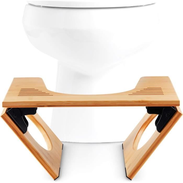 Tabouret De Toilettes Pliable En Bambou - Accroupisseur Physiologique ...
