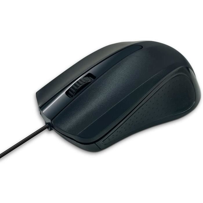 65106 Souris Filaire Usb Noire Avec 3 Boutons Et Capteur Optique, 1000 ...