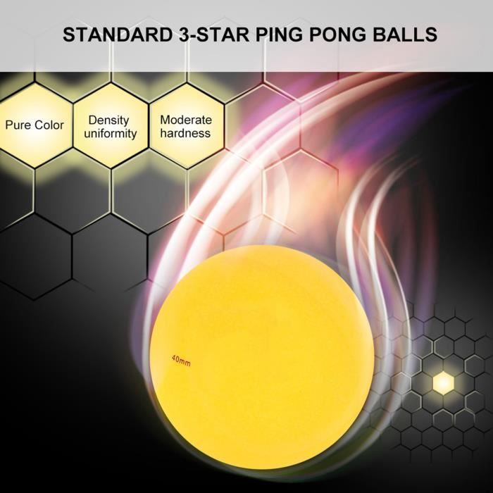 VGEBY Balle de ping-pong 3 étoiles 60 pcs 3-Étoile Balle de Tennis de ...