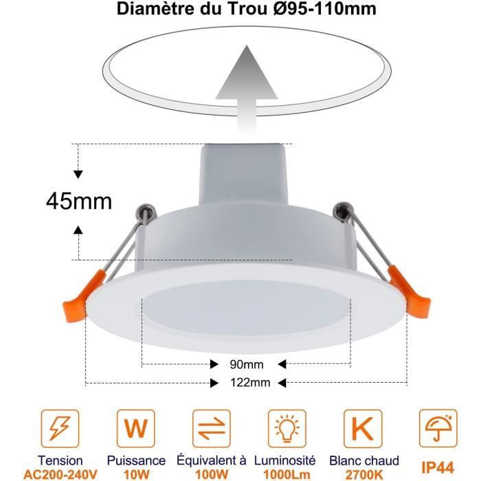 Spot Led Encastrable Couleur Variable 220V, Spot Encastré Rgb Extra ...