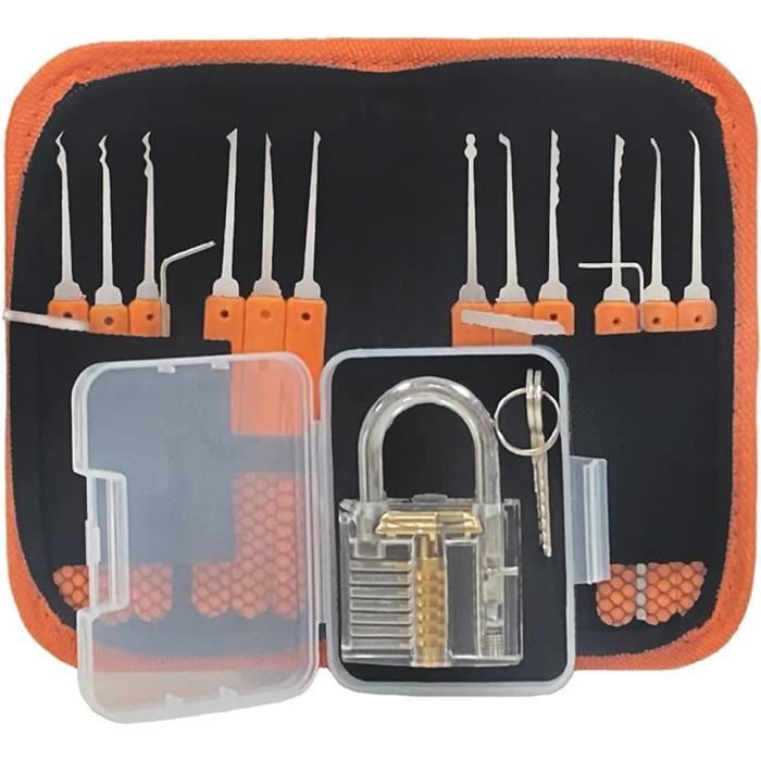 27 Piece Lock Picking Set With Zipper Bag, Lock Pick Gun And 6 Piece ...