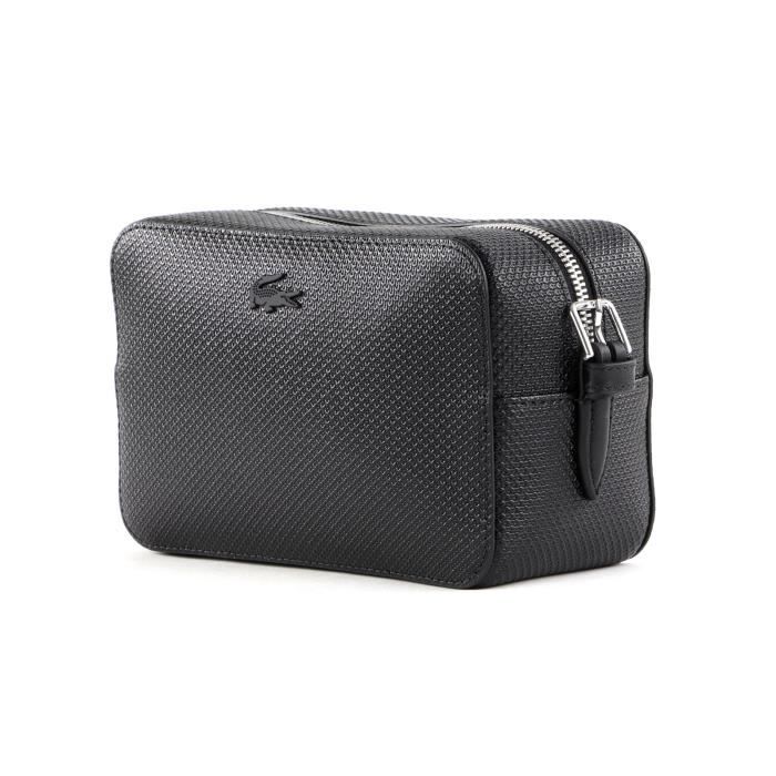 LACOSTE Chantaco Classics Crossover Bag Noir 160919 sac a epaule bandouliere sacoche Noir Cdiscount Bagagerie Maroquinerie
