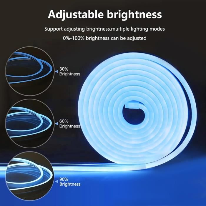 5M Ruban Led Néon Bande Led, Neon Led Flexible,Néon Etanches Ip65,Lampe ...