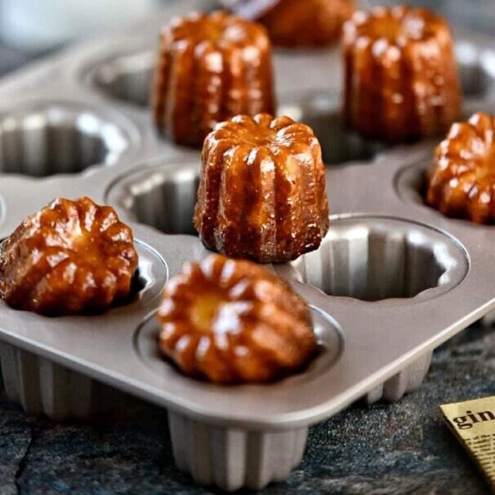 Moule À Canele En Et Acier Au Carbone, 12 Cavités Antiadhésifs Cannelés ...